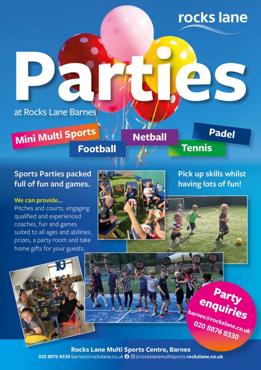 Barnes Parties - Rocks Lane